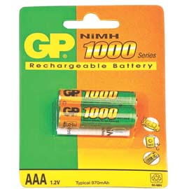 2 סוללות נטענות GP AAA 1000mAh | סוללות | סוללות למצלמות | MRGADGET ...